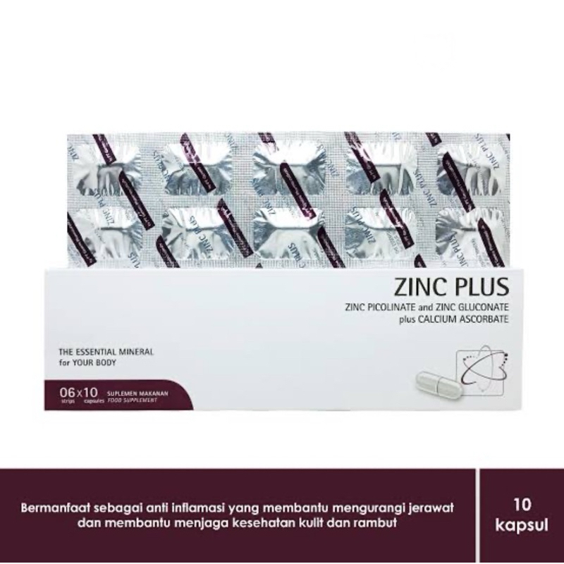 Jual Zinc Plus Pharmacore Strip 10 Kapsul - Suplemen untuk Mengurangi ...