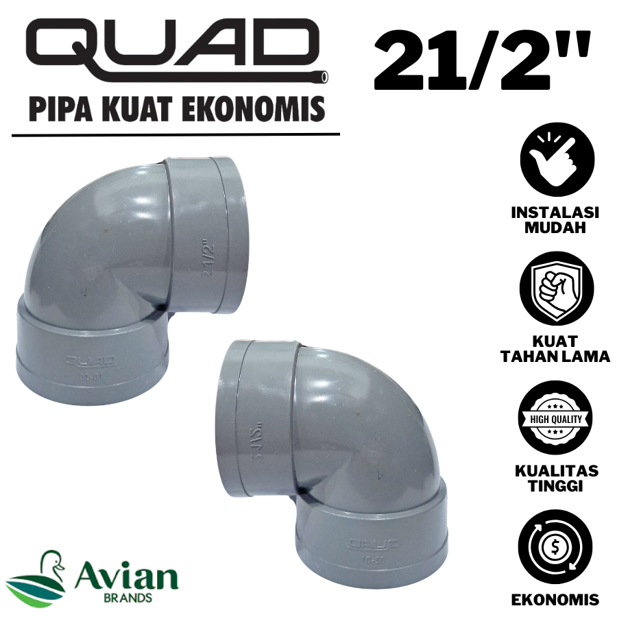 Jual QUAD KENI 21/2 D INCH QUAD KNEE 21/2 D INCH SAMBUNGAN ELBOW 21/2 ...