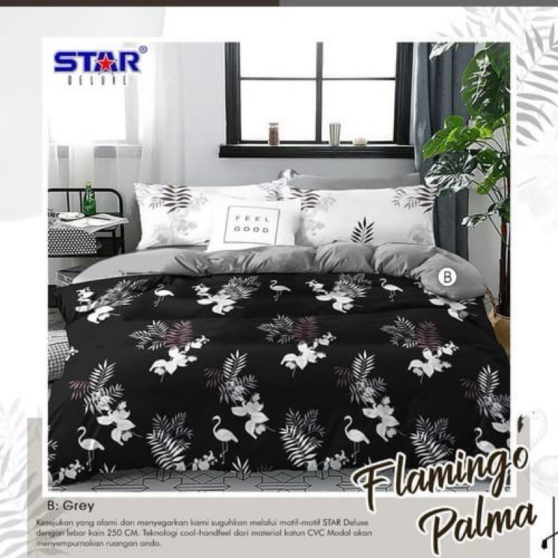 Jual spre katun CVC STAR collection motif flamingo Palma 2 warna (rifan ...