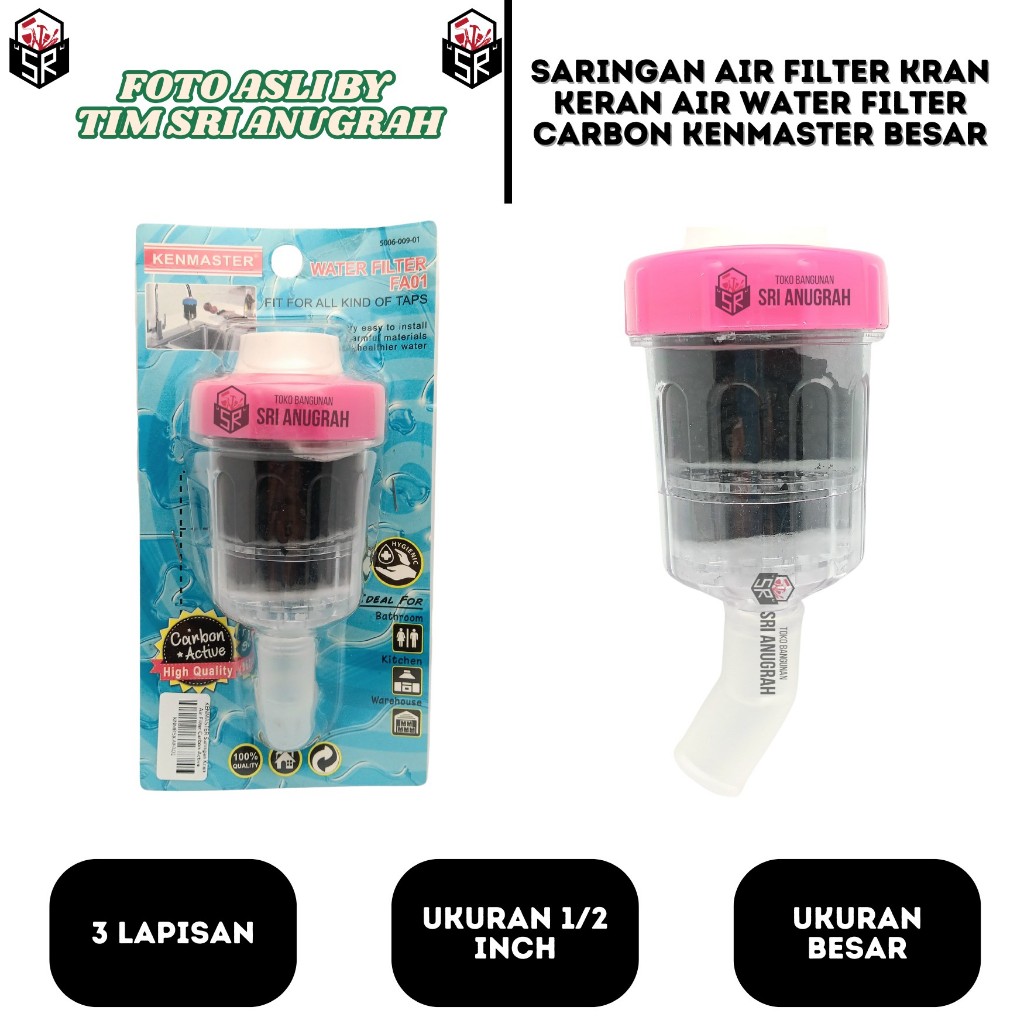 Jual Saringan air Filter Kran Keran Air Water Filter Carbon KENMASTER ...