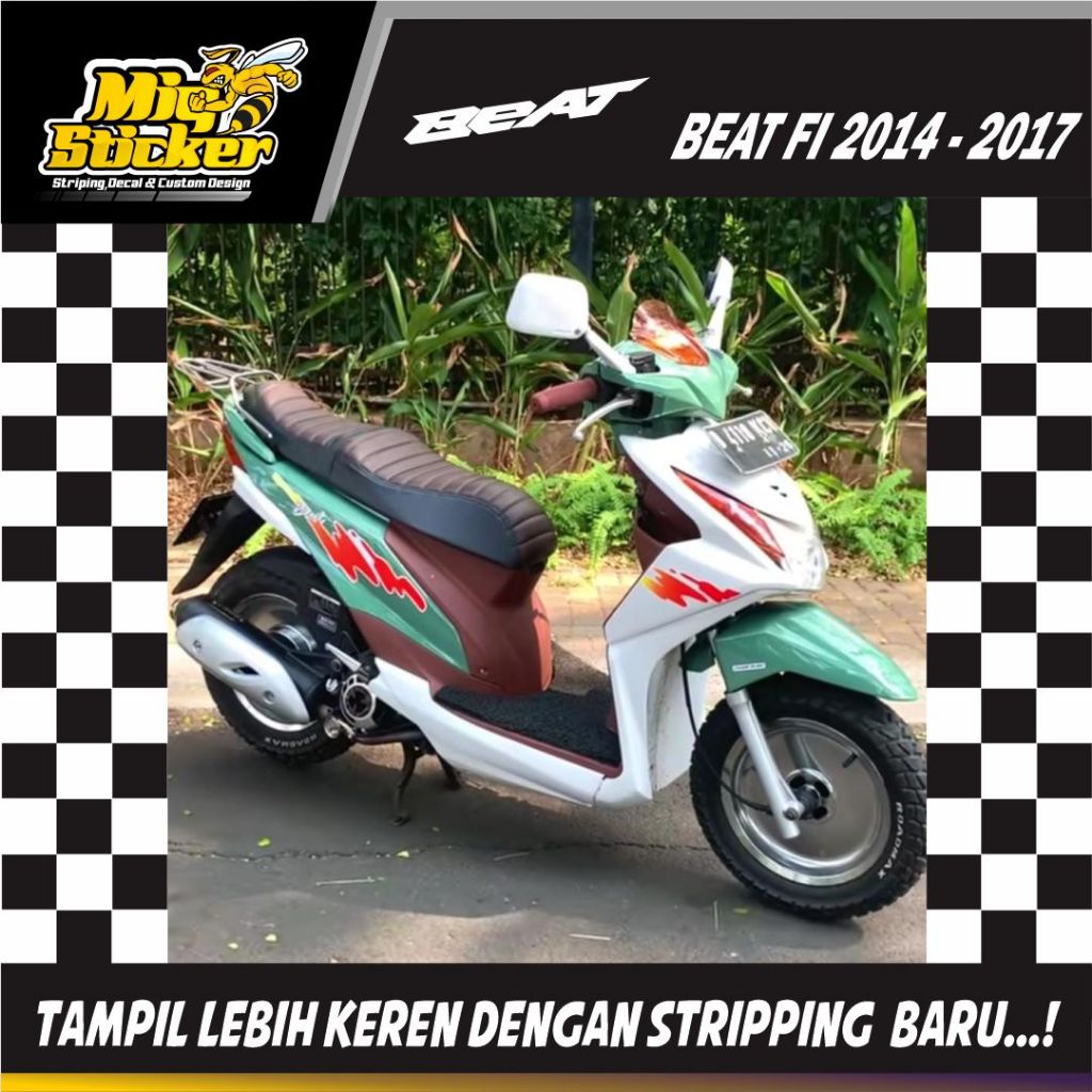 Jual Striping Sticker Beat FI 2014 - 2017 Desain Beat Kalcer terbaru ...