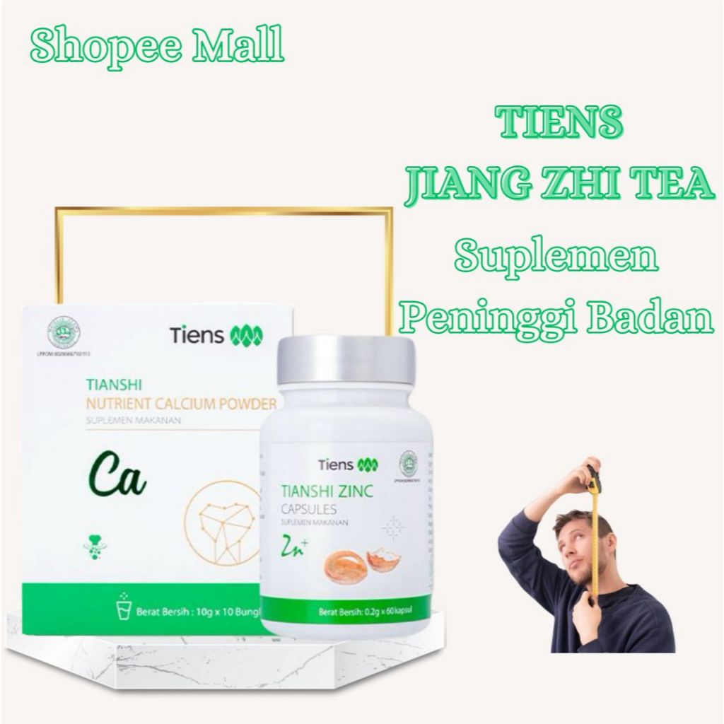 Jual Tiens Peninggi Badan Nutrient Calsium Powder & Zinc Capsules ...