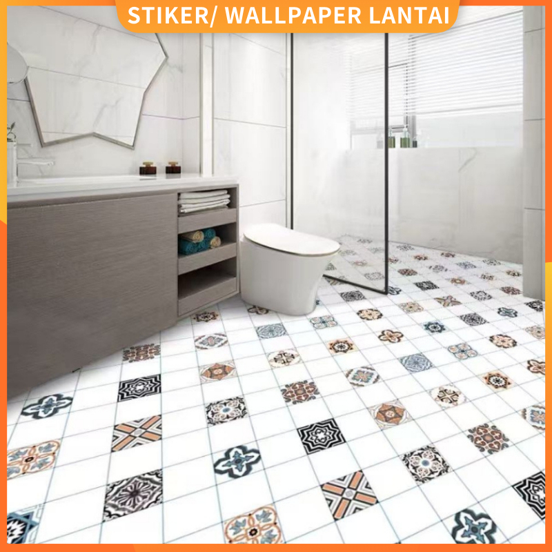 Jual Lantai PVC Stiker Tebal Kamar Mandi Perekat Diri Tahan Air ...