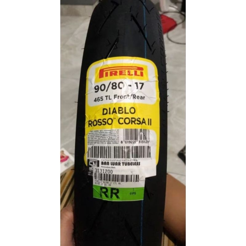 Jual PIRELLI DIABLO ROSSO CORSA II 90/80-17 PRODUKSI TERBARU 2025 | Shopee Indonesia