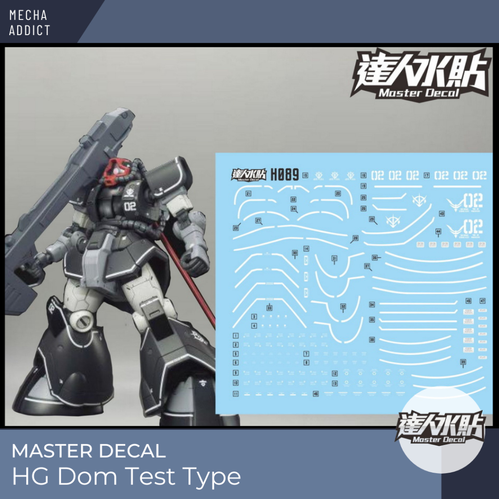 Jual Water Slide Decal HG Dom Test Type by Master Decal | Shopee Indonesia