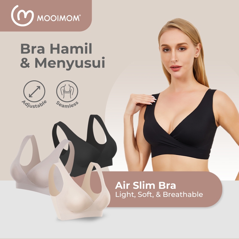 Jual [READY ORDER] MOOIMOM Basic Bra Hamil & Menyusui Air Slim Maternity & Nursing Bra | Shopee ...