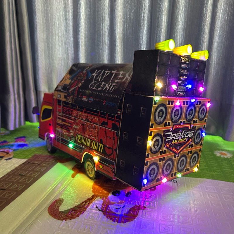 Jual Truk Oleng Miniatur Truk Sound System Brewog Audio Bluetooth Full ...