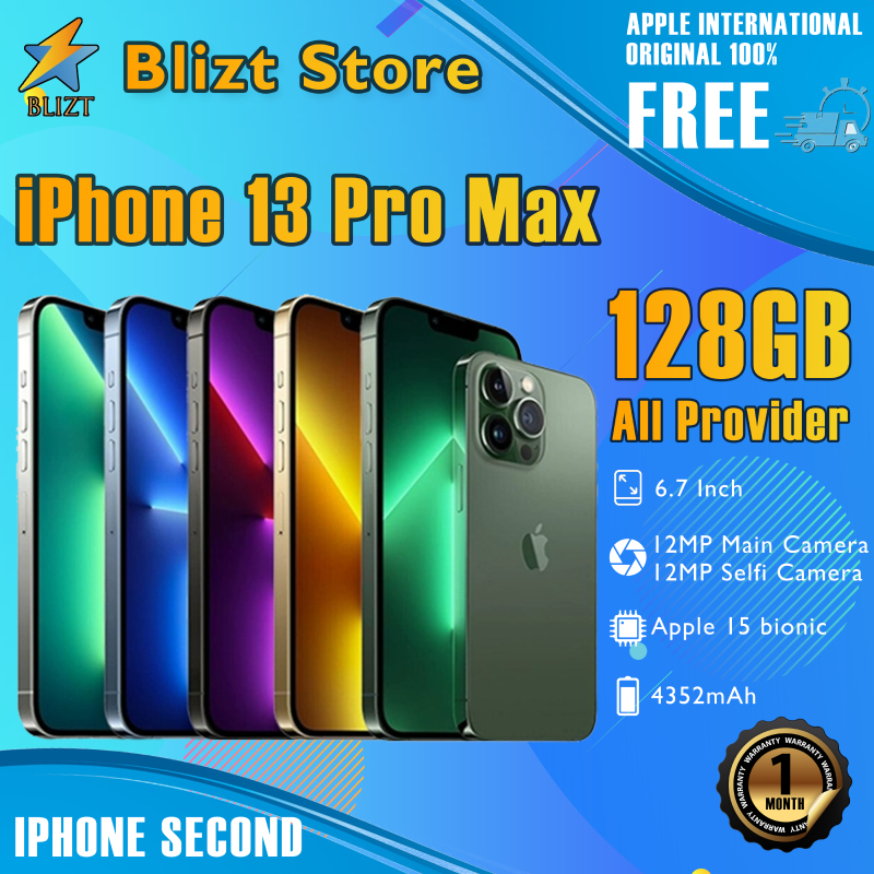 Jual iPhone 13Pro Max 128GB Second Original100% Inter 6.7" OLED-Original Mulus Normal 3utools ...