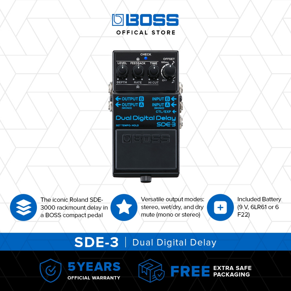 Jual BOSS SDE-3 Dual Digital Delay Stompbox | Shopee Indonesia