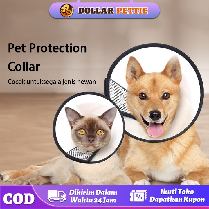 Jual Ready Pelindung Leher Anjing Kucing Pet Collar Cone Corong ...