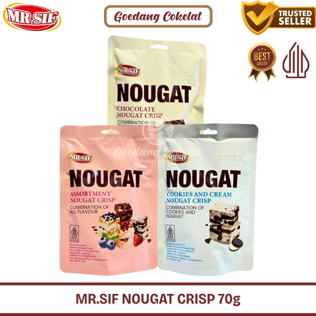Jual MR.SIF NOUGAT Assortment Chocolate Cookies N Cream Strawberry ...