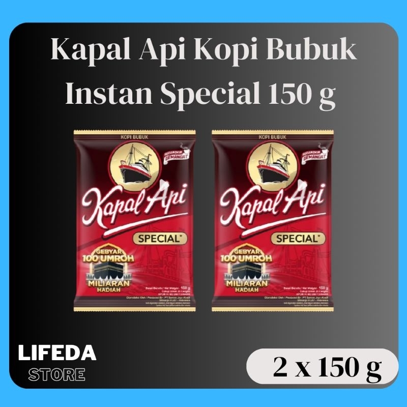 Jual Kapal Api Kopi Bubuk Instan Special 150 g 2 pcs dan 4 pcs | Shopee ...
