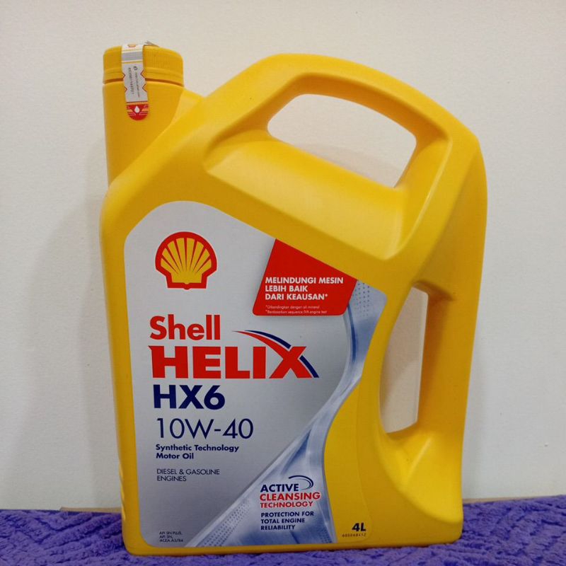 Jual PELUMAS OLI SHELL HELIX HX6 4L OLI SHEL HELIX HX6 4 LITER GALON ...