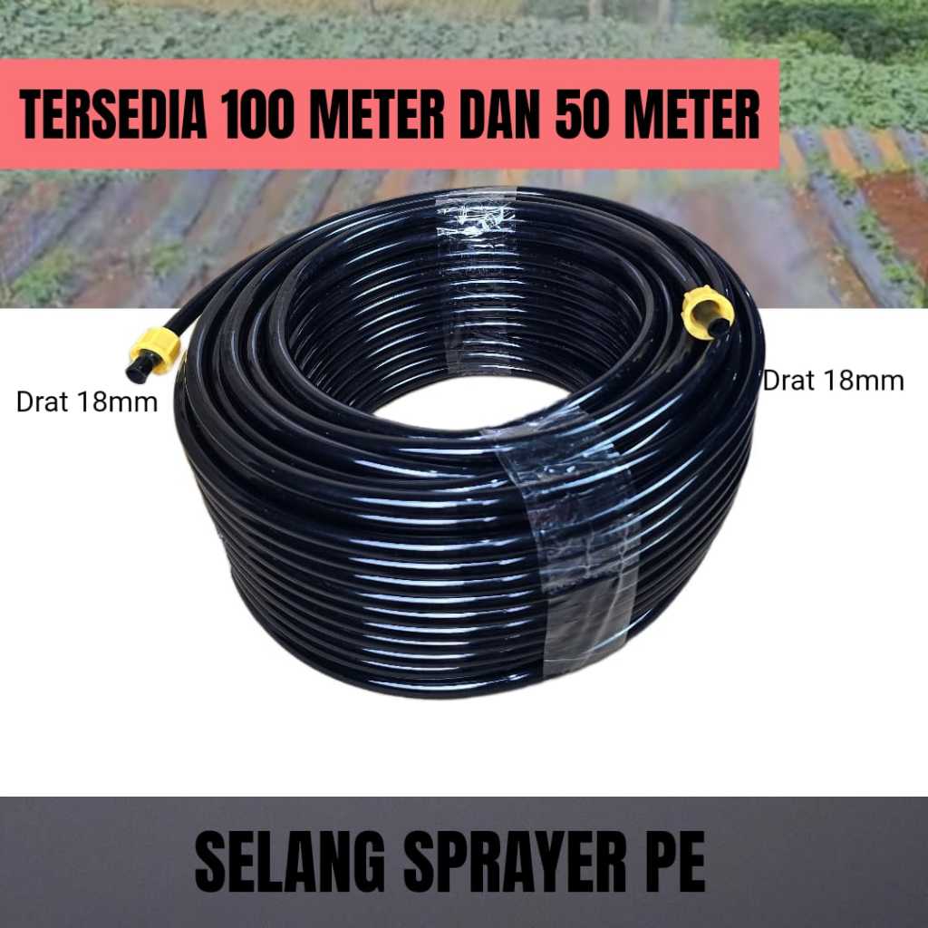 Jual SELANG SPRAYER ELEKTRIK 1 ROLL 50 METER ATAU 100 METER ALAT SIRAM ...