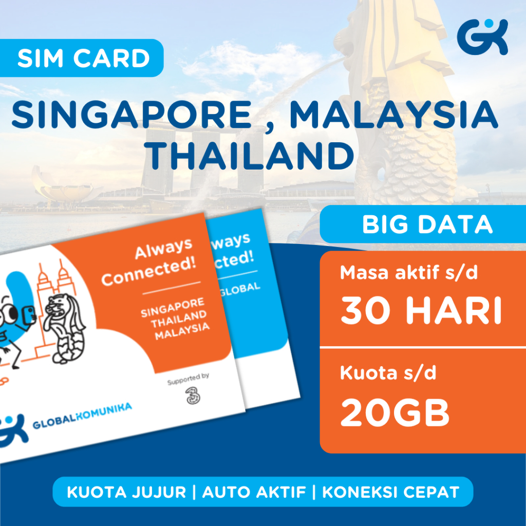Jual Sim Card Singapore Malaysia Thailand Kuota Besar | Simcard Singapura Global Komunika ...