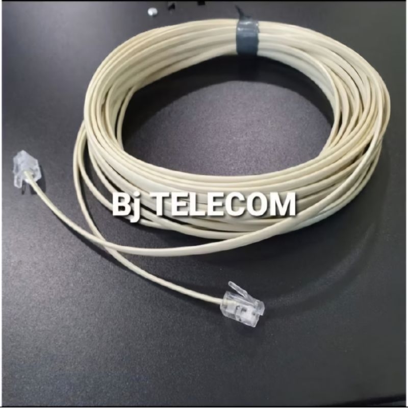 Jual kabel line telepon 30 meter siap pakai/ sudah ada konektor rj11 di ...
