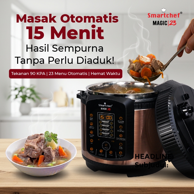 Jual SMART CHEF Presto Listrik Low Carbo Slow Cooker Multi Cooker ...