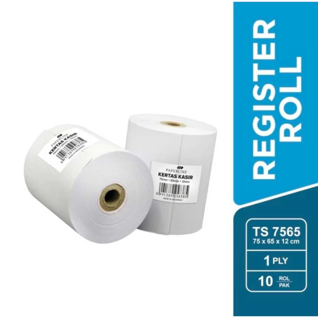 Jual Kertas Struk/ Register Roll HVS 75x65 1ply/ rangkap 1PAPERLINE ...
