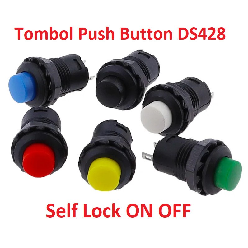 Jual Tombol Self Lock ON OFF PUSH BUTTON Saklar Tekan AC DC 12MM DS-428 ...