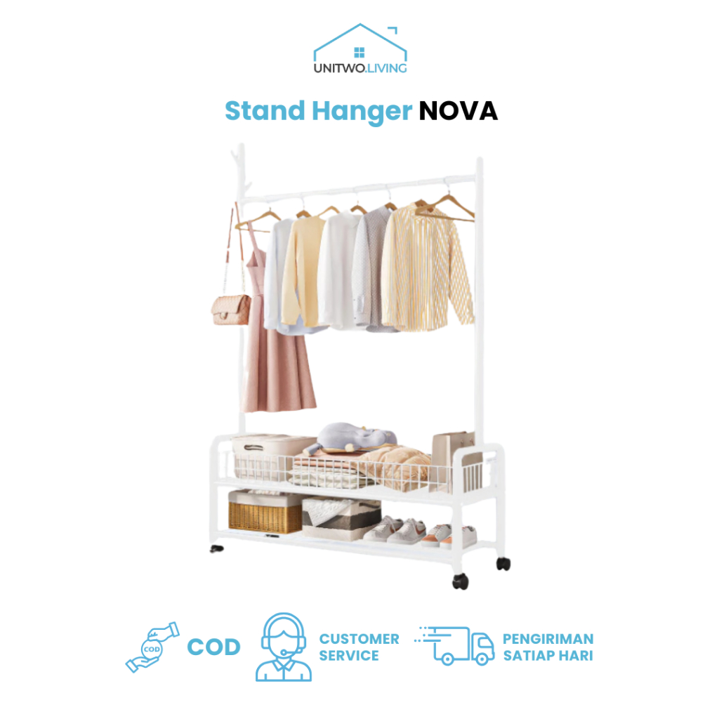 Jual UNITWO Living Stand Hanger Nova | Stand Hanger Single | Rak ...