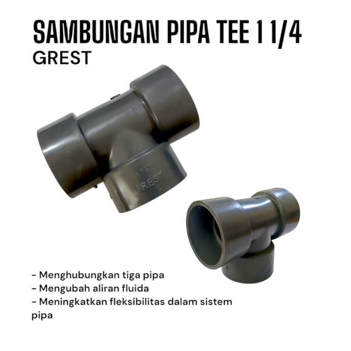 Jual GREST Sambungan Pipa T / Tee 1 1/4 Inch | Shopee Indonesia