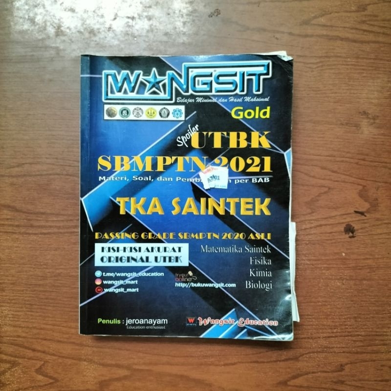 Jual [BEKAS] WANGSIT UTBK SBMPTN 2021 TKA SAINTEK | Shopee Indonesia