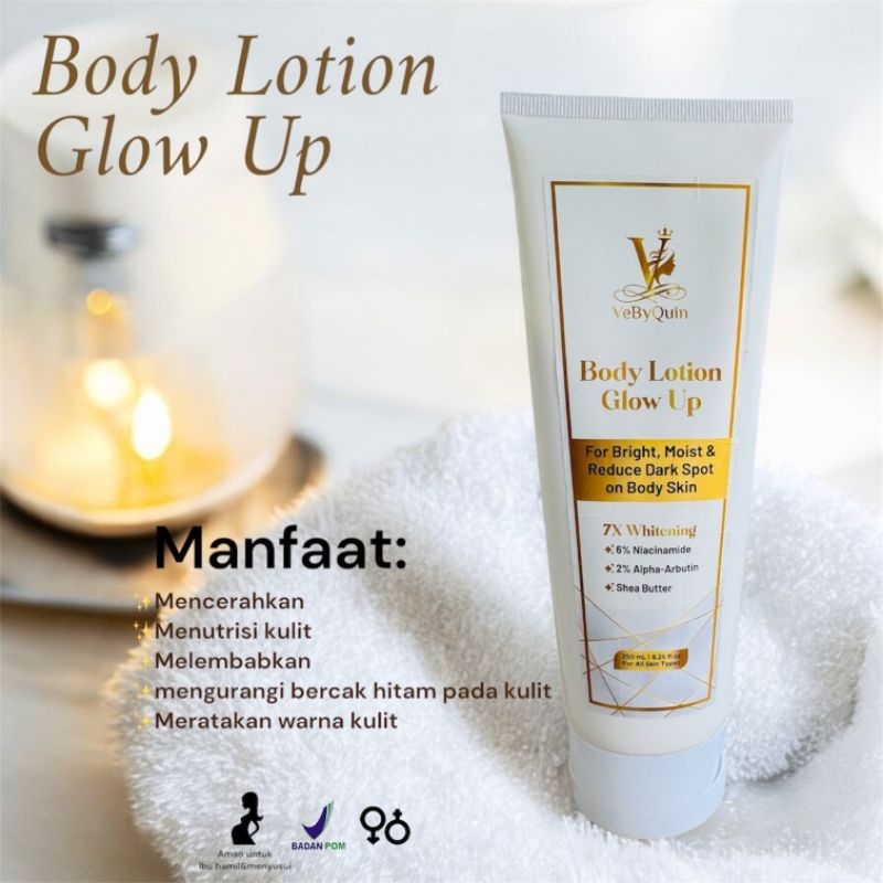 Jual Body Lotion Glow Up with niacinamide 6%/body lotion whitening/body ...
