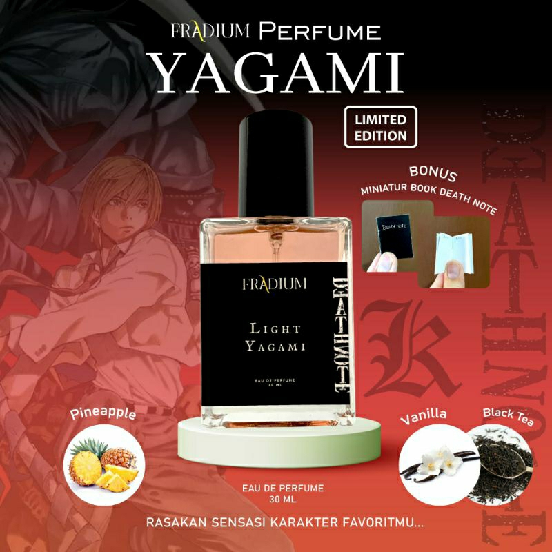 Jual Perfume/Parfum Light Yagami Death Note Fradium 30ml Limited ...