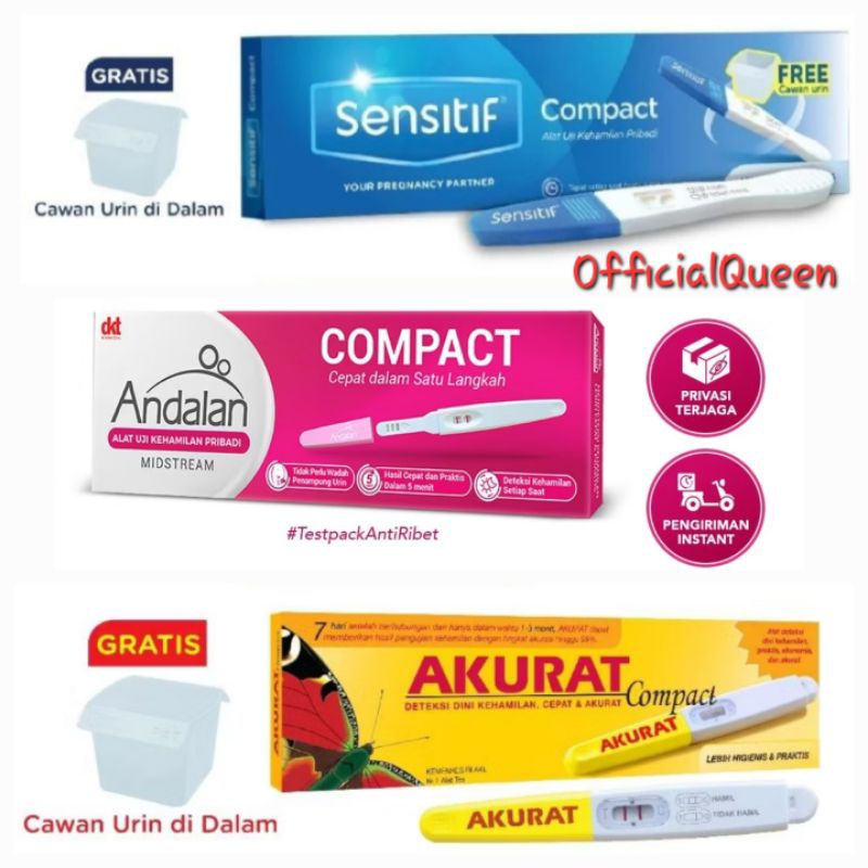 Jual Tespack Test pack Tespek Testpack Tes kehamilan Andalan Compact ...