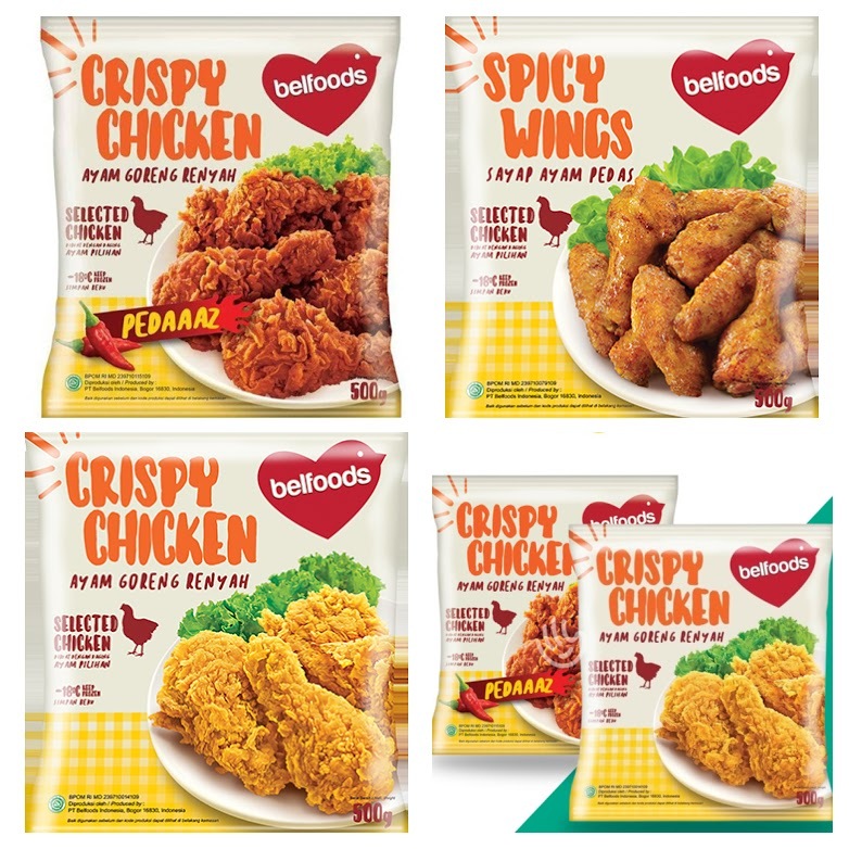 Jual Belfoods Ayam Goreng Renyah & Belfoods Spicy Wings 500 gr | Shopee Indonesia