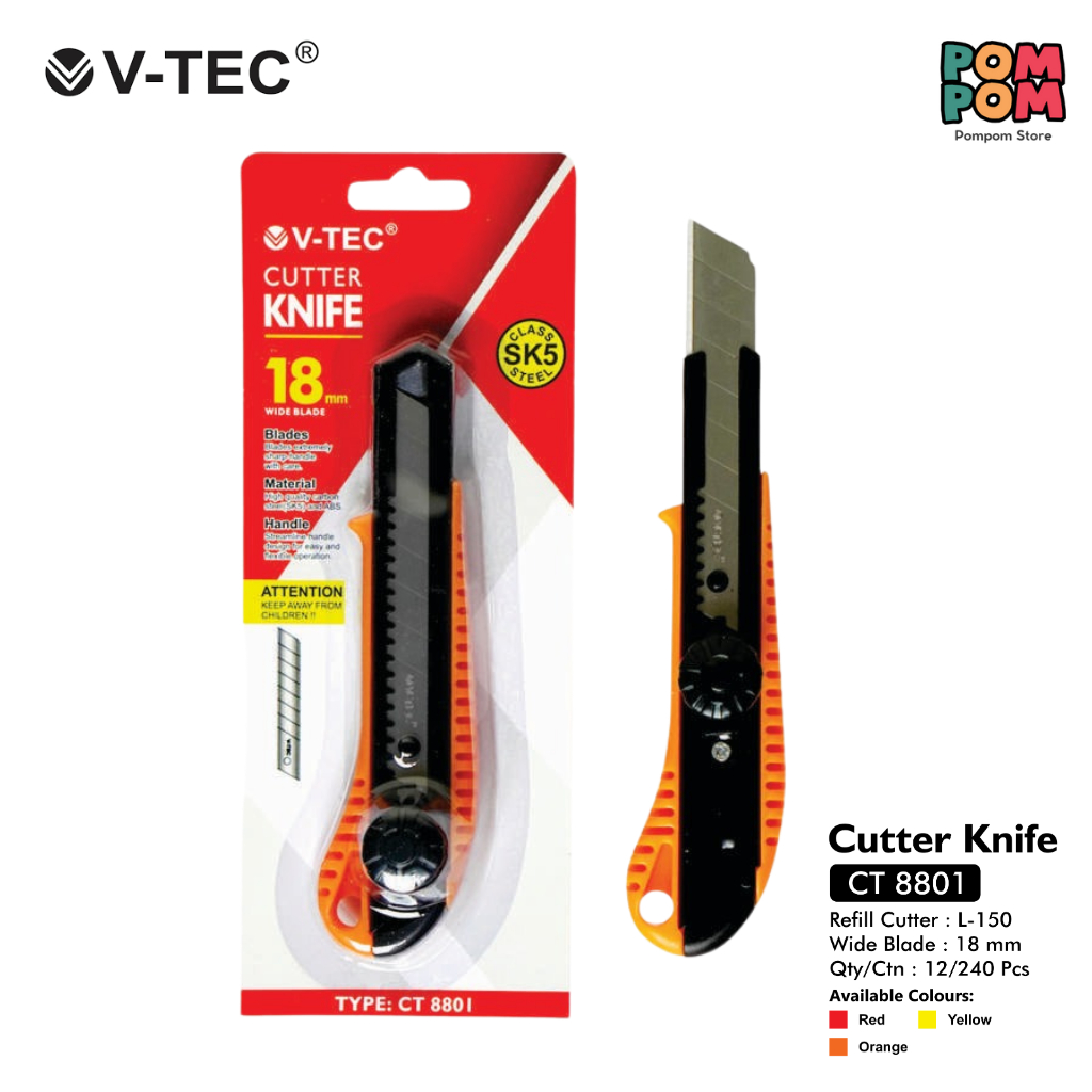 Jual Cutter Knife Cutter Besar V-Tec CT 8801 | Shopee Indonesia