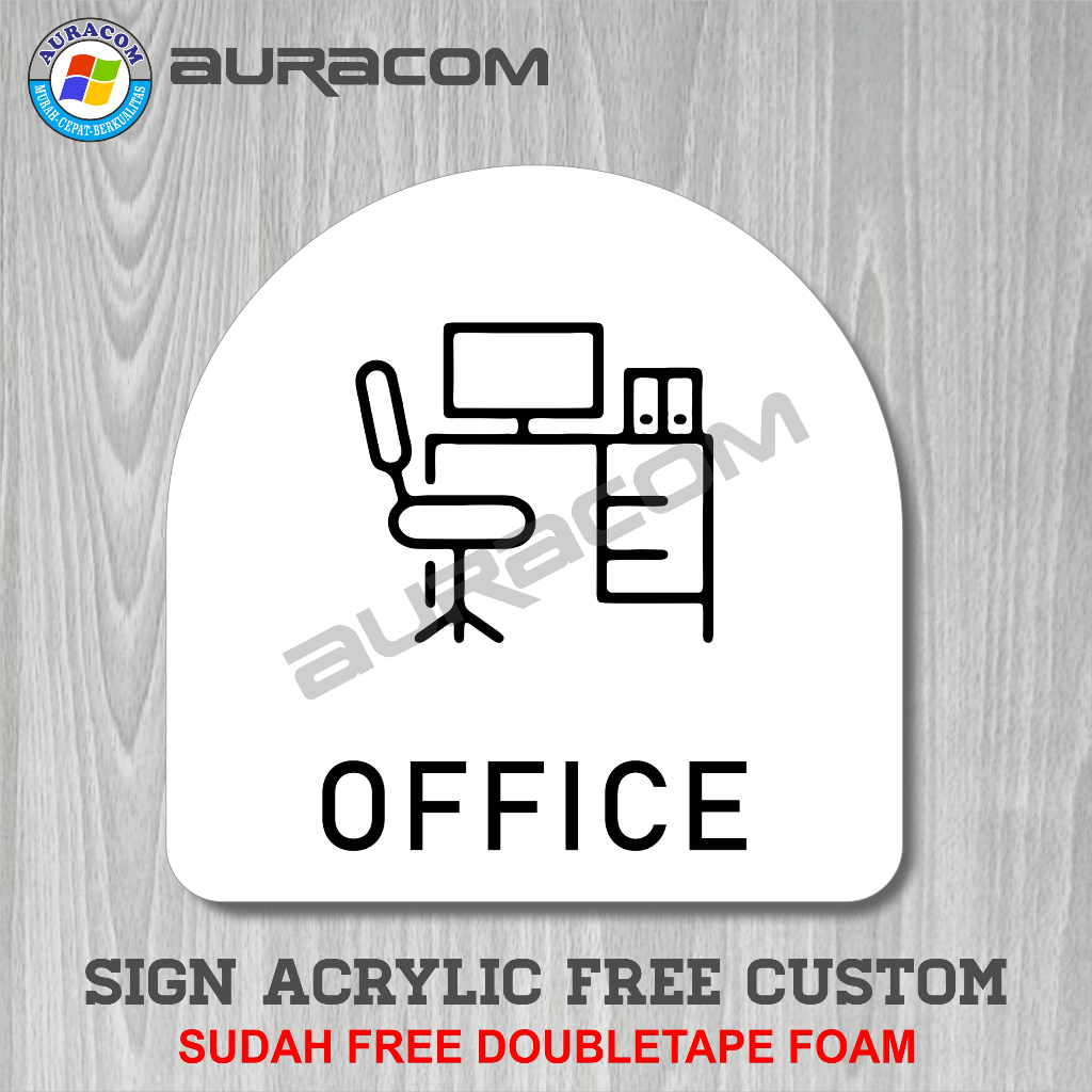Jual Sign Board Akrilik Office Kantor Papan Acrylic Signage Tempel ...