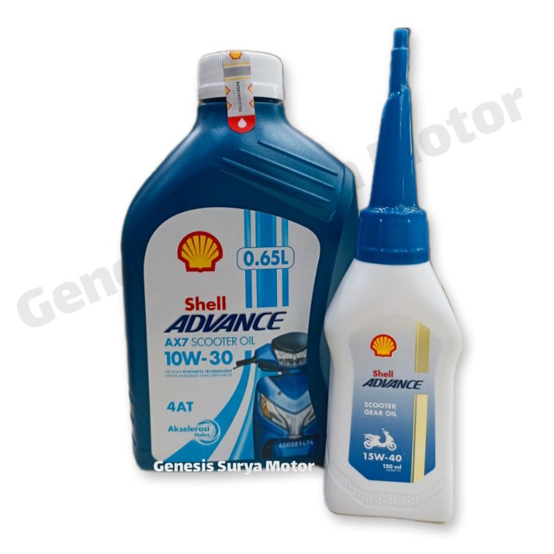 Jual Oli Shell Advance AX7 Matic 10W30 0.65Lt Paket Oli Gear Shell ...