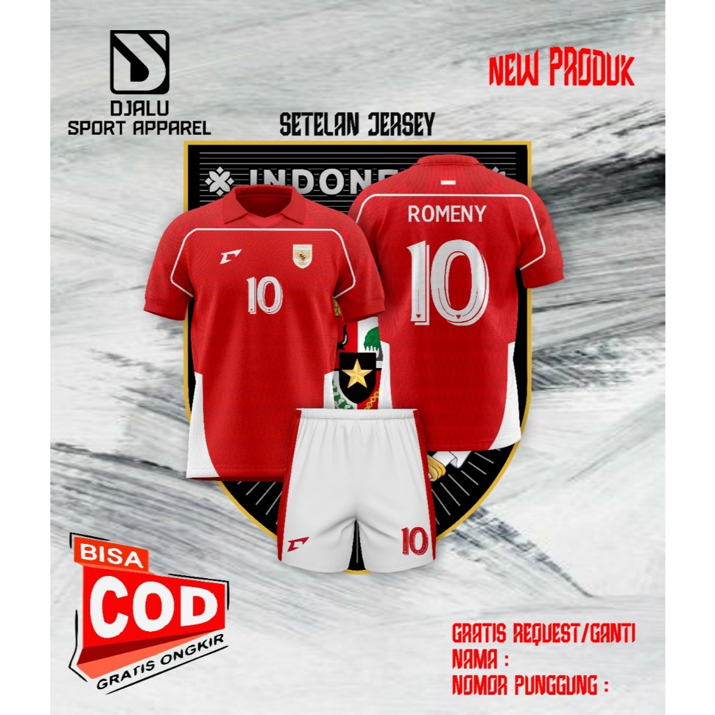 Jual Baju Jersey TIMNAS INDONESIA HOME season 2025-2026 FULL PRINTING ...
