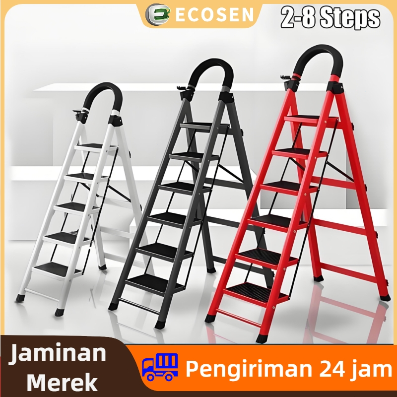 Jual Tangga 3/4/5/6/7/8 Step Rumah Lipat Tangga Besi Lipat Household Steel Ladder/ Tangga Lipat ...