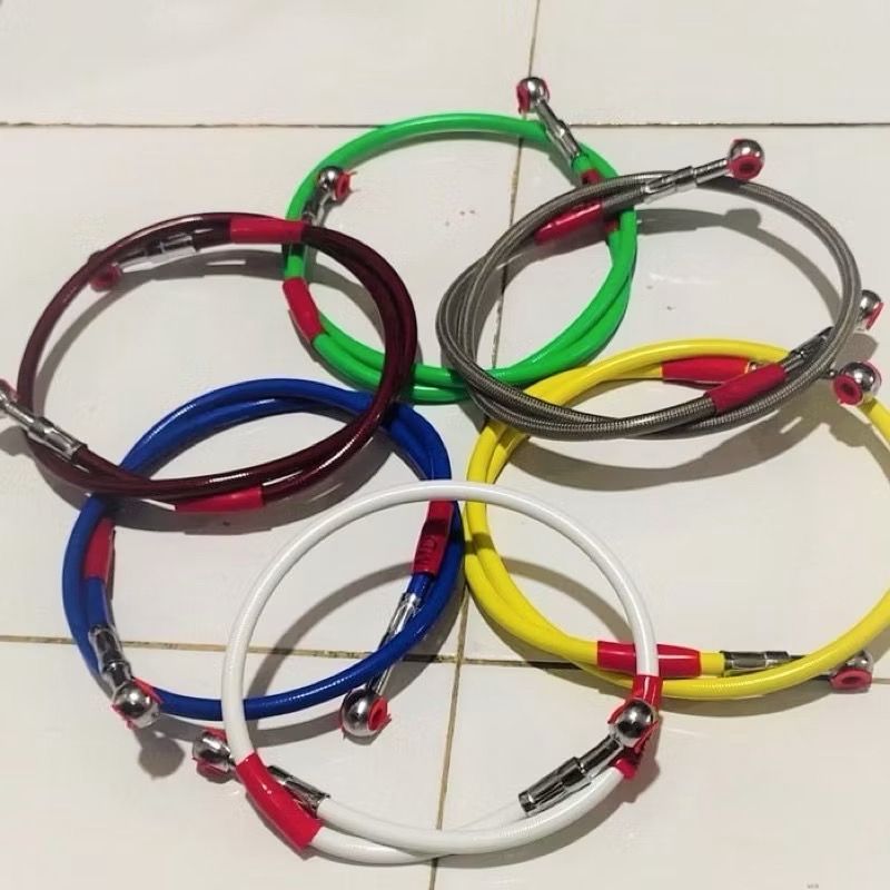 Jual SELANG REM DEPAN CARBON KARBON 60CM 90CM 130CM MODEL TDR UNIVERSAL ...