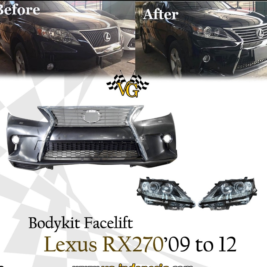 Jual Bodykit Lexus Facelift RX270 2009 to 2012 Bodykit Facelift Lexus ...