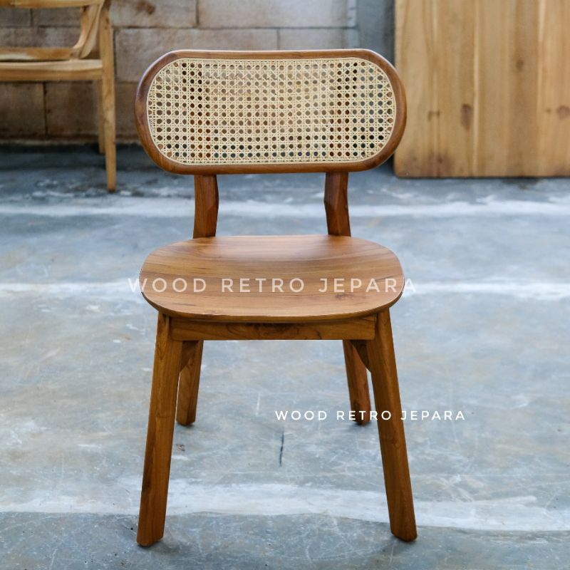 Jual Kursi Kacang Cafe Resto Harga Murah Bergaransi - Kursi Makan Cafe Resto Kayu Jati Mix Rotan ...