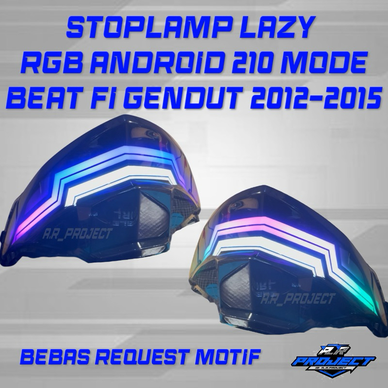 Jual Lampu Stoplamp Lazy RGB Android 210 Mode Beat Fi Gendut Mika Polos ...