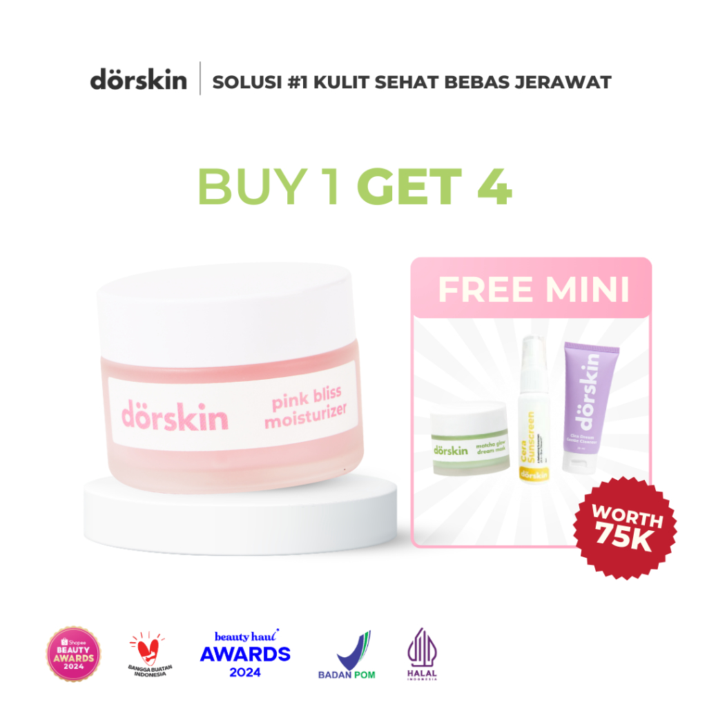 Jual DORSKIN B1G4 | Bundle Hemat Pink Bliss 1/6 Moisturizer Cica Dream ...