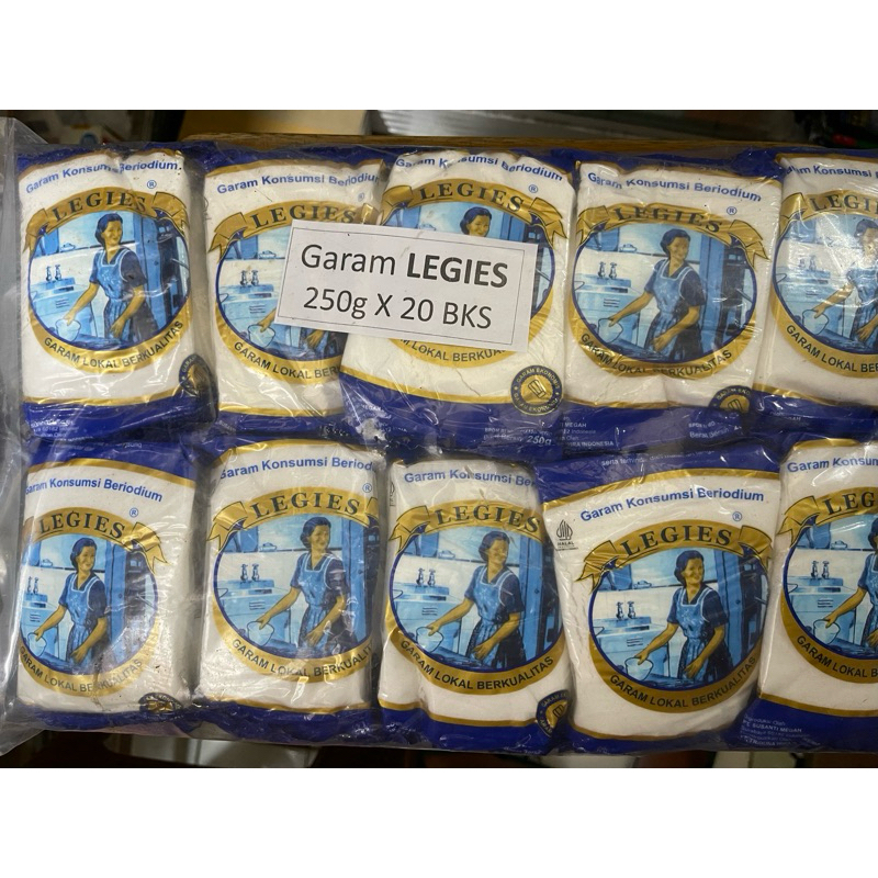 Jual GARAM LEGIES 250GR PAK ( 20 BUNGKUS ) | Shopee Indonesia