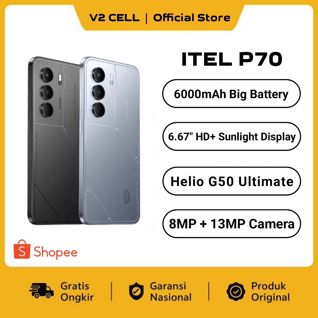 Jual itel P70 RAM 8+8/128GB - Big Battery 6000mAh - 6.67"HD + Sunlight Display 90hz - Helio G50 ...