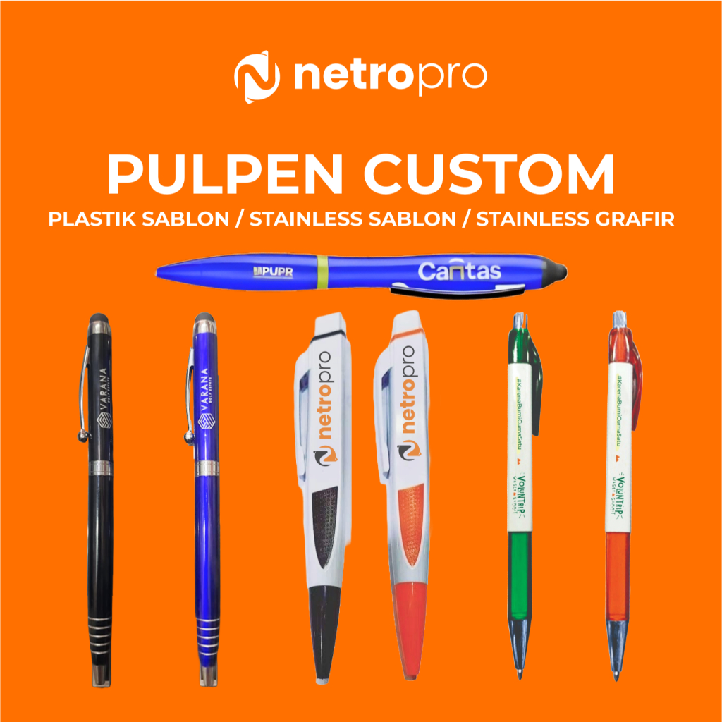 Jual Pulpen Custom Plastik & Stainless | Sablon & Grafir | Netro ...