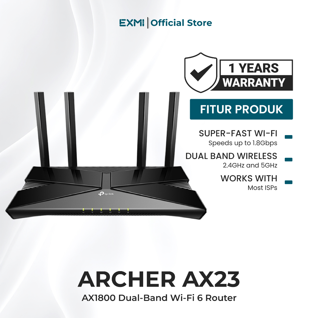 Jual Tp-Link Archer AX23 | AX1800 Dual-Band Wi-Fi 6 Router 1.8 Gbps ...