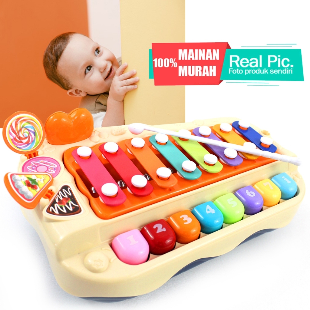 Jual PREMIUM TOYS Mainan Edukasi Xylophone knocking Organ | Shopee ...