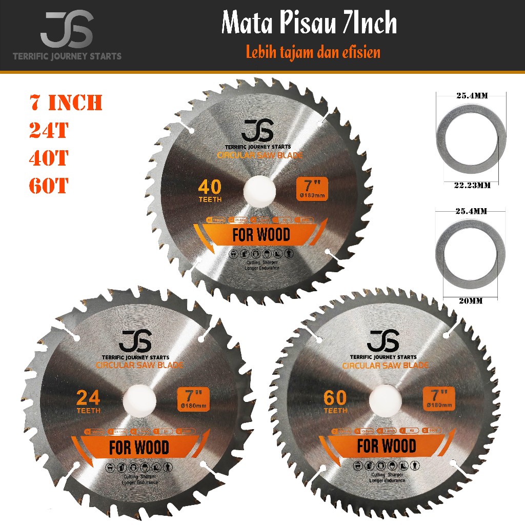 Jual JS Mata circular saw 7 inch mata gergaji mata gergaji kayu mata gergaji Mata Gergaji Potong ...