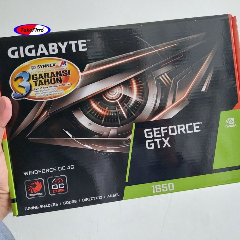 Jual VGA Gigabyte GTX 1650 4GB GDDR6 128Bit OC Windforce Gaming 2 Fan | Shopee Indonesia