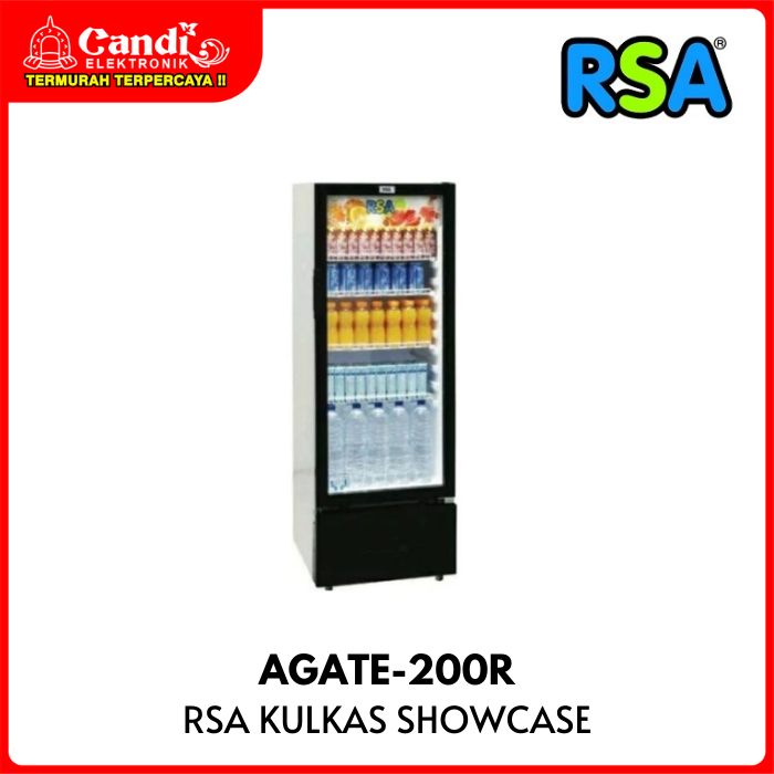 Jual RSA Kulkas Showcase Display Cooler 192 Liter AGATE200R AGATE-200R ...