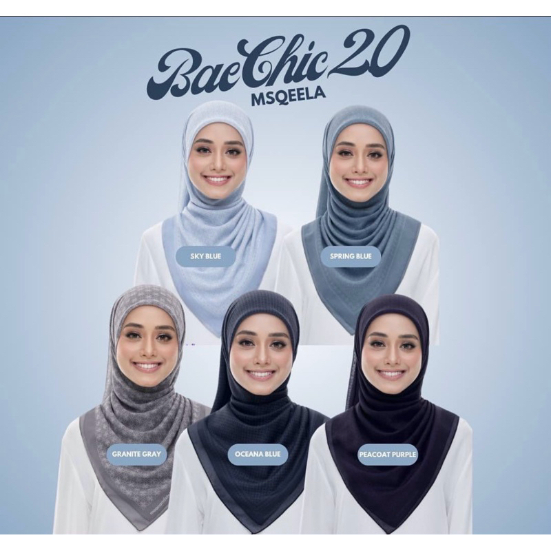 Jual ORI 100% Moonandstella seri Bae Chic 2.0 Hijab Kerudung Bawal Segi Empat Voal Voile ...