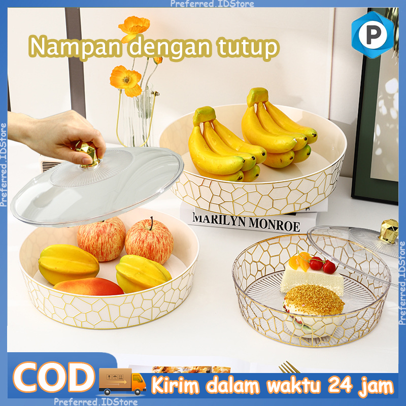 Jual Dekorasi Nampan Tray Mewah / Snack Fruit Tray/Nampan dengan tutup ...